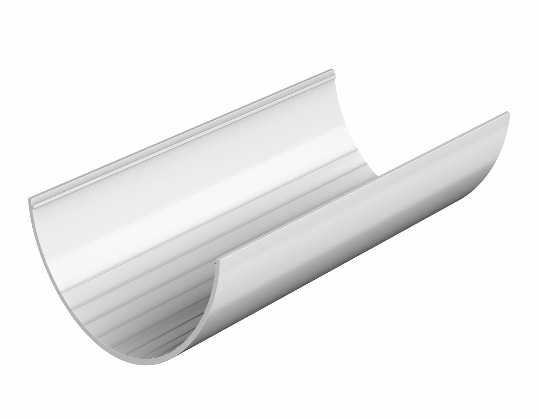 ТН ПВХ 125/82 мм, водосточный желоб пластиковый (1,5м), белый, 2шт.