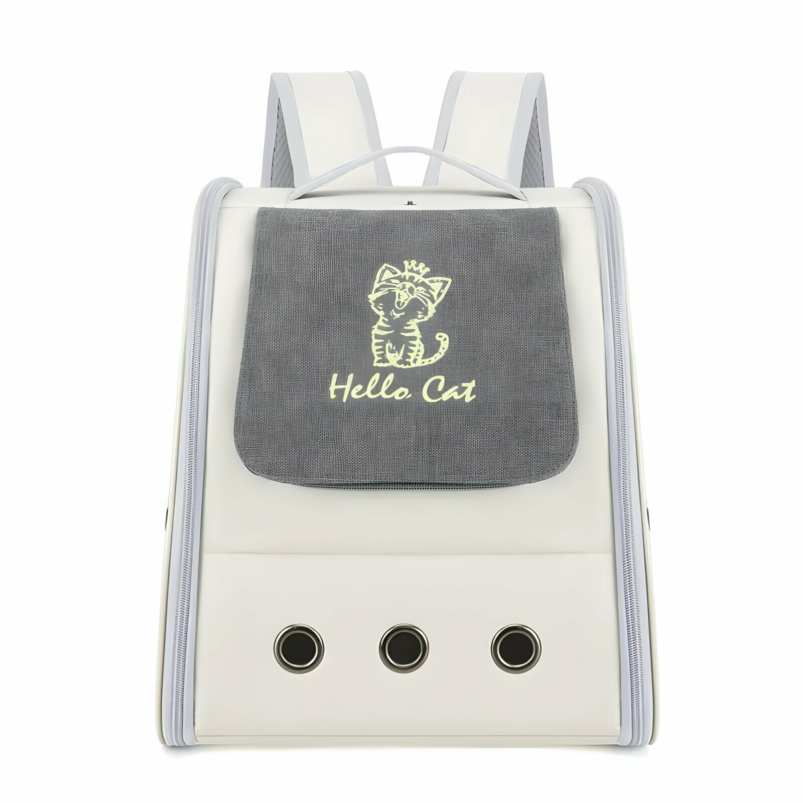 Рюкзак-переноска "Милый Кот", для домашних животных, водонепроницаемый, серый