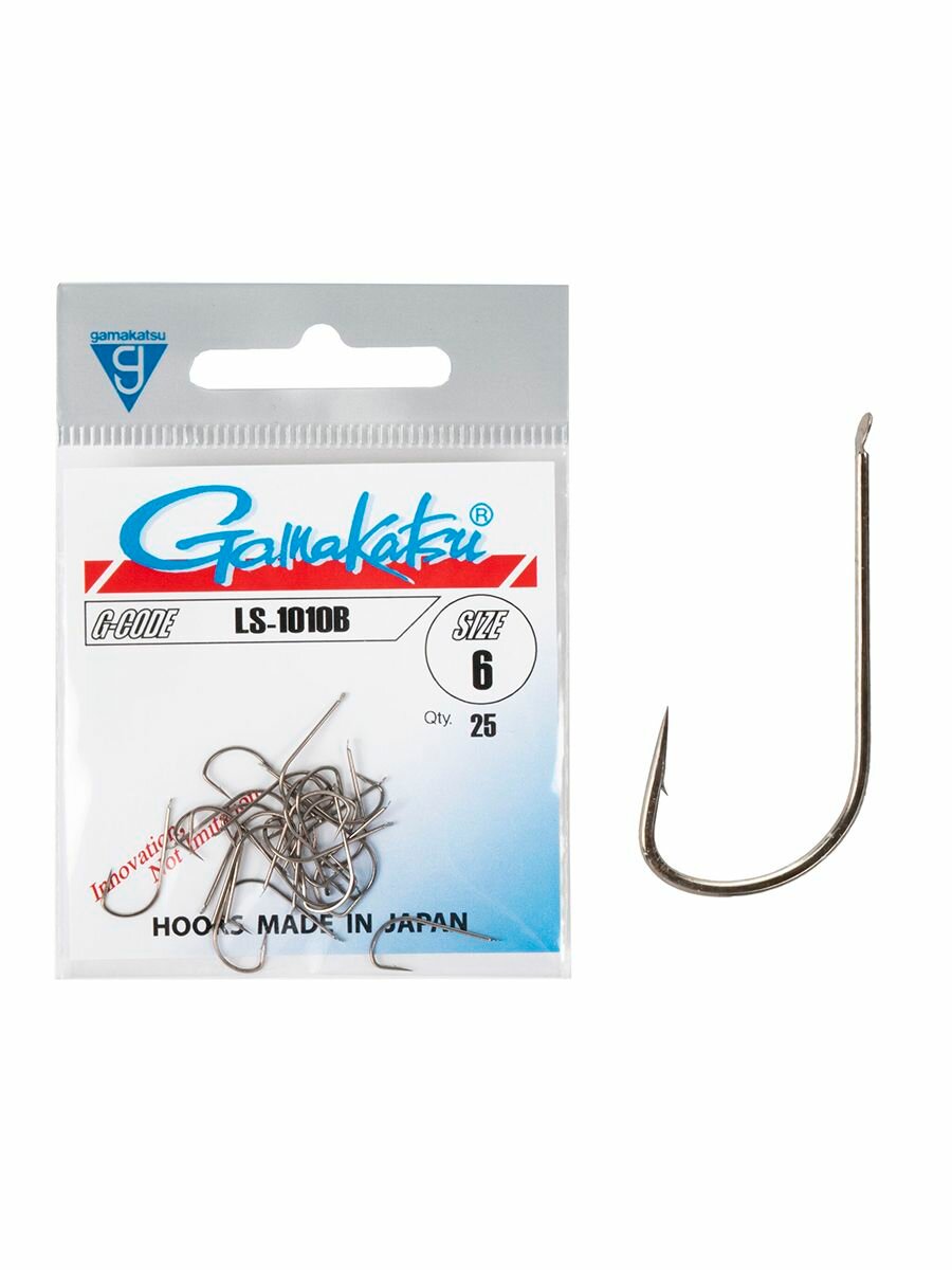 Крючки Gamakatsu LS-1010B HOOKS BRONZE размер 06 (упк.25шт.)