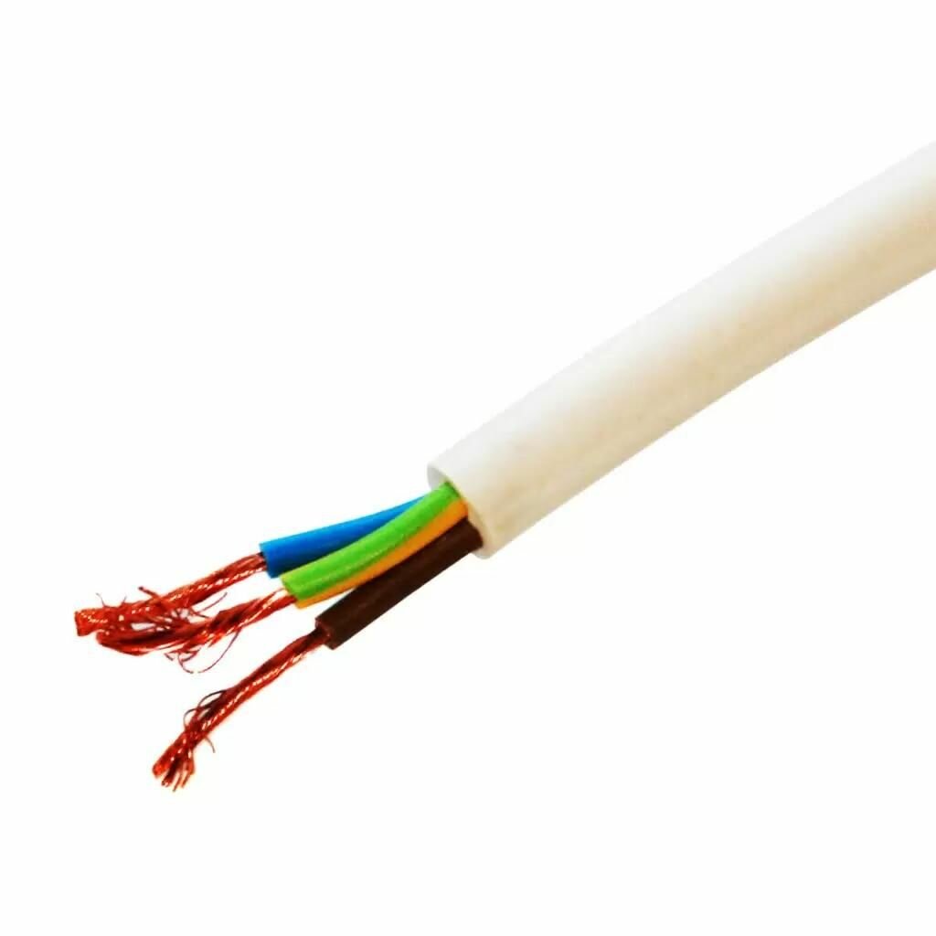 Провод Tdm electric ПВС, 3х1,5 мм2, 10 м, медь, гибкий, ГОСТ, белый