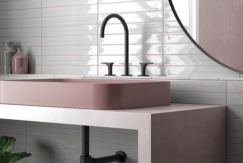 Керамическая плитка Equipe Vitral Axis Snow 31150 настенная 5х40 см белый