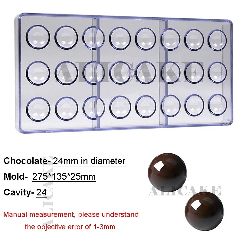 Поликарбонатные формы для шоколадных шариков ball-12 24mm-Al12