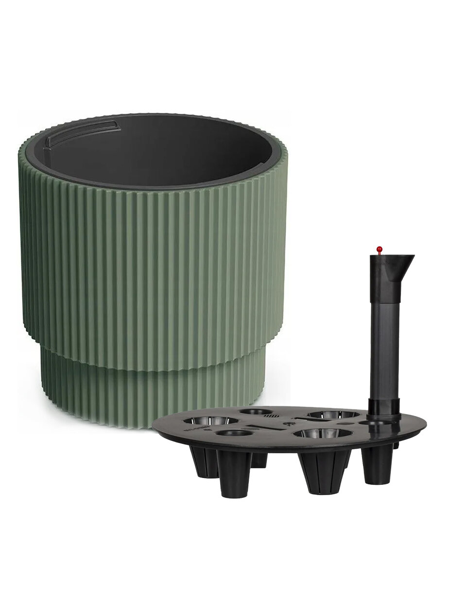 Кашпо напольное для цветов с автополивом и вставкой Prosperplast Milly, 38 л, сосна + система для автополива WR5
