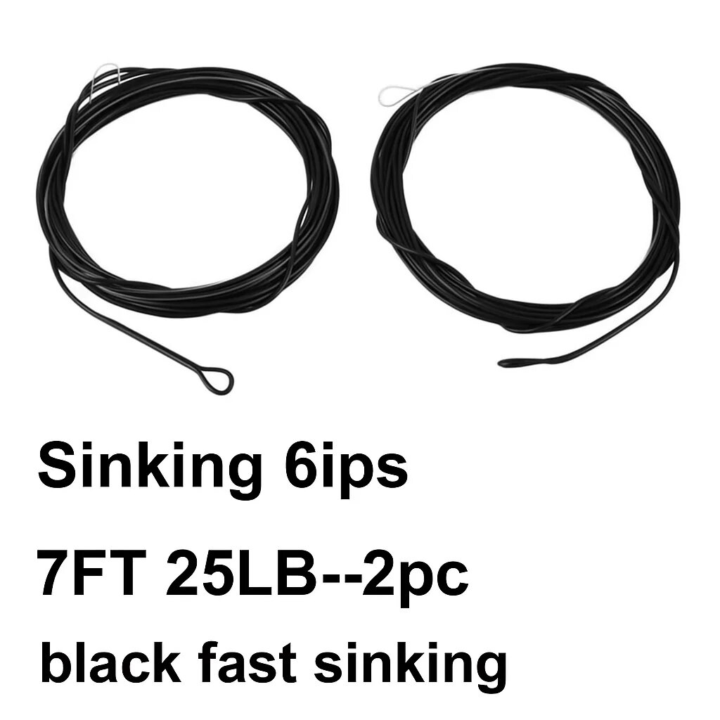 Maximumcatch 2 шт. тонущая поли леска для рыбалки 5-10 футов 10-25 lb Sinking 6ip 7FT 25LB