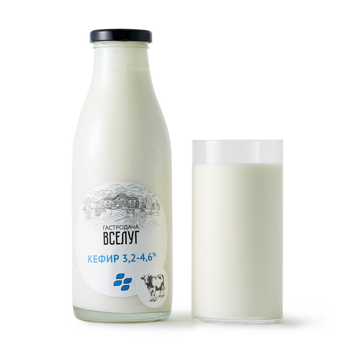 Кефир Gastrodacha Vselug, натуральный, без заменителя молочного жира, 500 мл