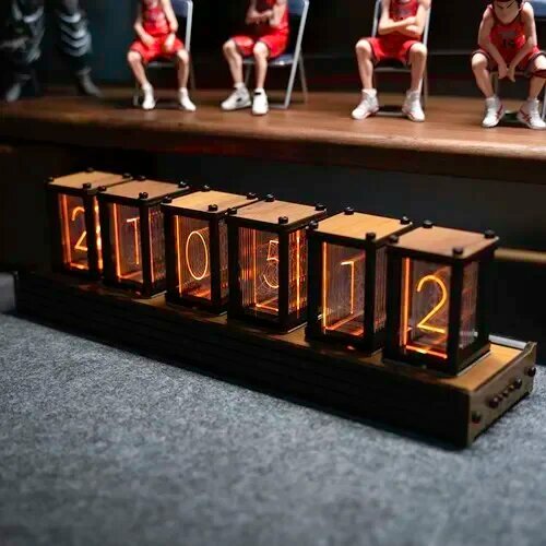Настольные часы oeny Nixie Glow Tube, Оранжевый