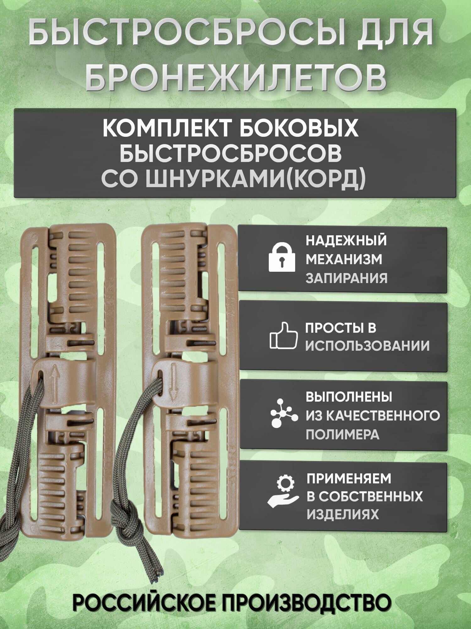 Быстросброс для бронежилета, сброс тактический пряжка - 2шт