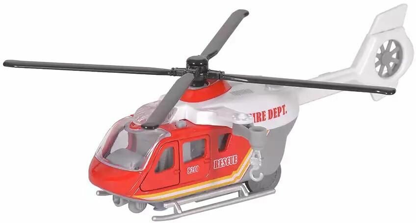 Модель вертолета Tai Tung "Спасательный", с лебедкой, 23 см, свет, звук, инерция, красный