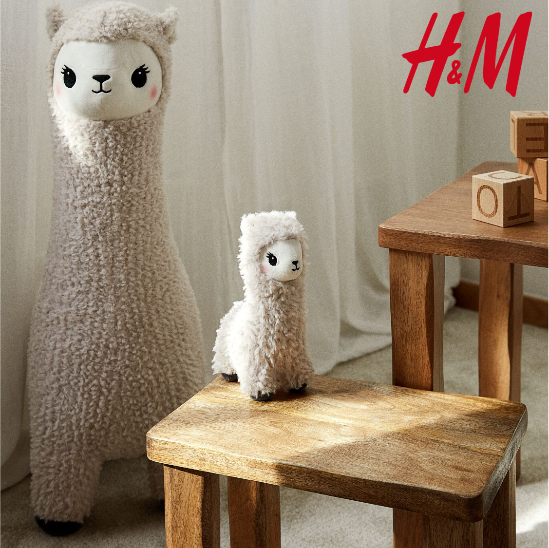Мягкая игрушка лама H&M, 15 см