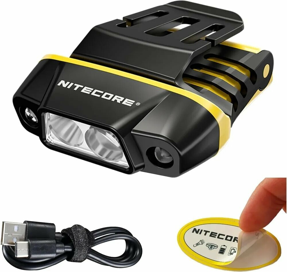 NITECORE NU11 Ослепительный прожектор, 600 мАч, 150 люмен, 50 метров, На открытом воздухе, рыбалка, Верхний свет.