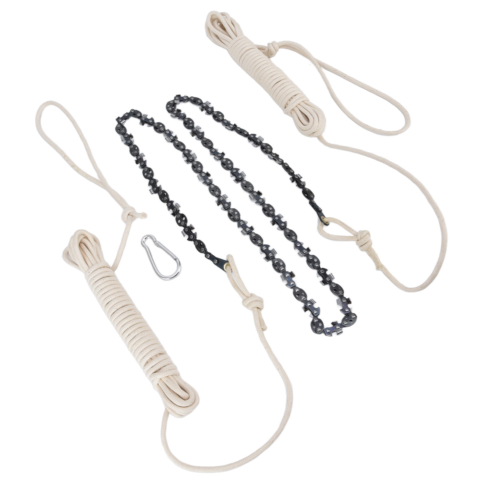 Ручная тросовая цепная пила с высоким вылетом для легкого срезания веток деревьев, 64 секции, 62 зуба, 48 дюймов