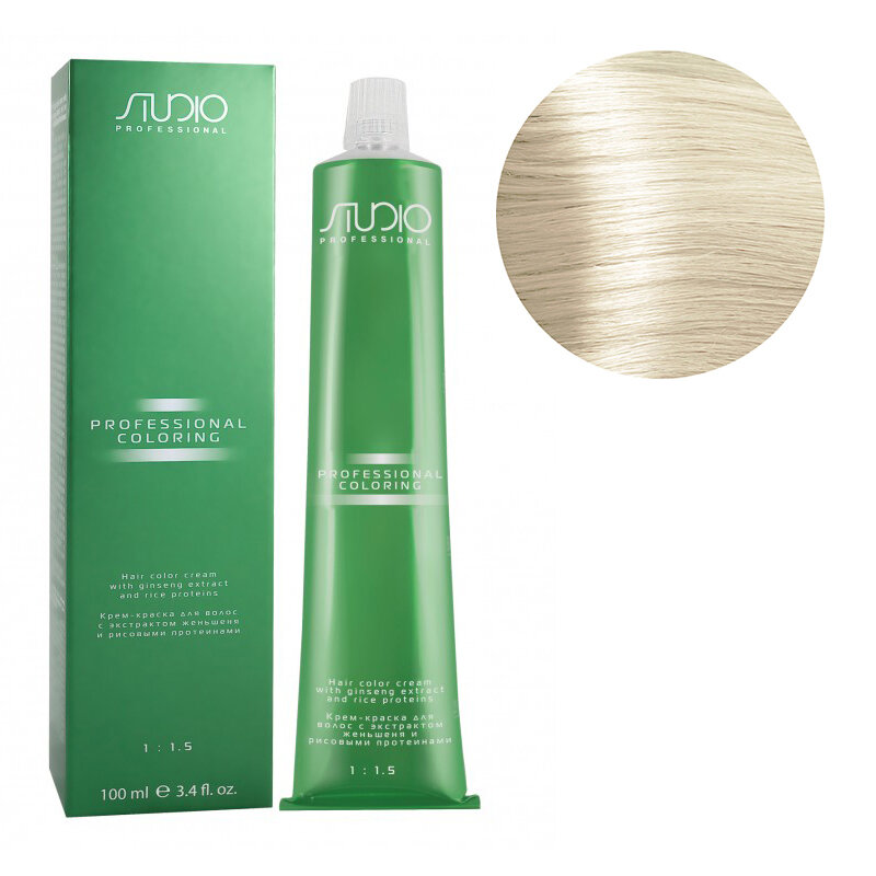 Kapous Studio Professional Крем-краска для волос Studio, тон №902, Ультра-светлый фиолетовый блонд, с рисовыми протеинами и экстрактом женьшеня, 100 м