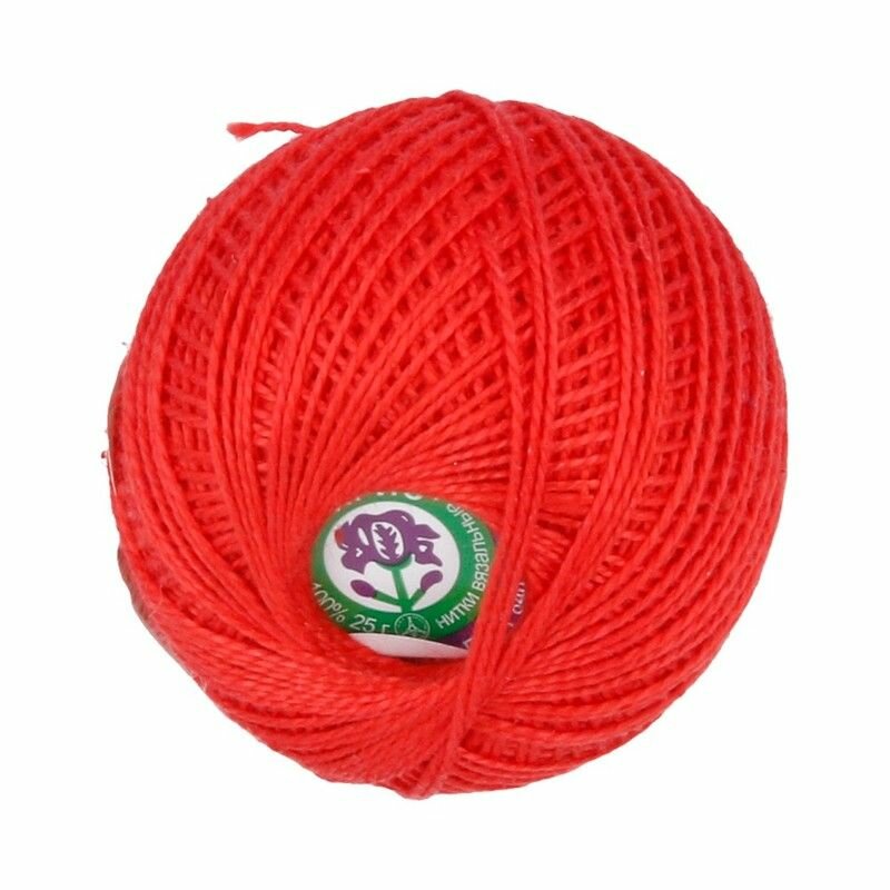 Набор пряжи ПНК им. Кирова "Ирис", хлопок, 20х25 г, 150 м, №0810 красный