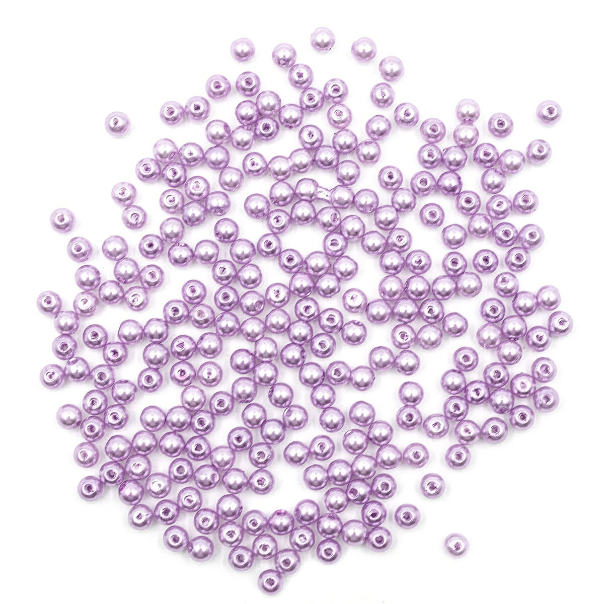 Бусы круглые, пластик, 6 мм, 25 г (упак), Astra&Craft (017 NL сиреневый)