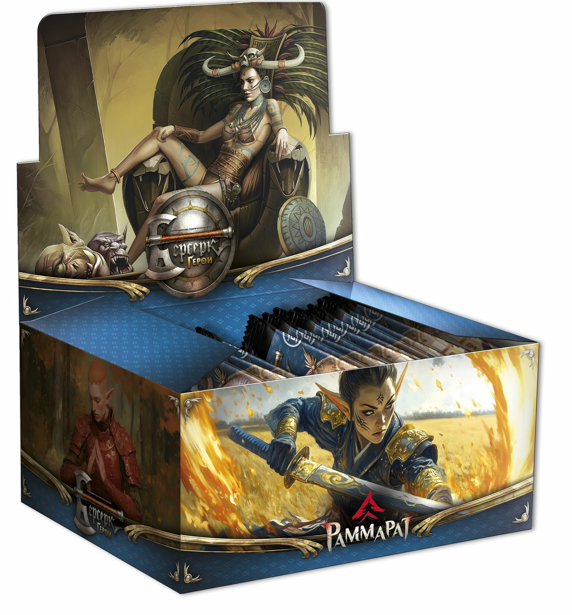 Дисплей бустеров настольной карточной игры Hobby World ККИ Берсерк Герои Раммарат для 2 игроков от 12 лет