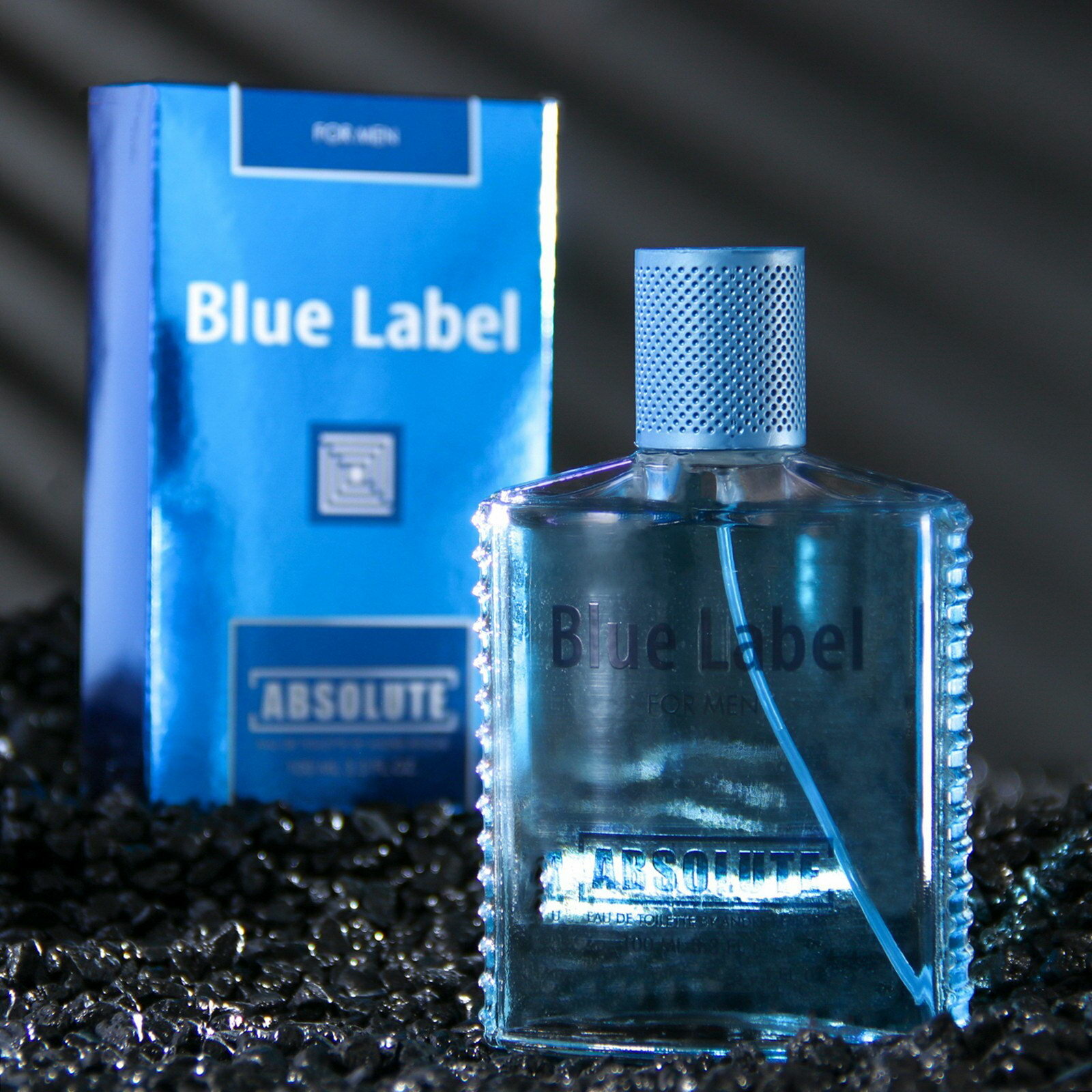 Туалетная вода мужская Absolute Blue Label, 100 мл, базовые ноты: ветивер
