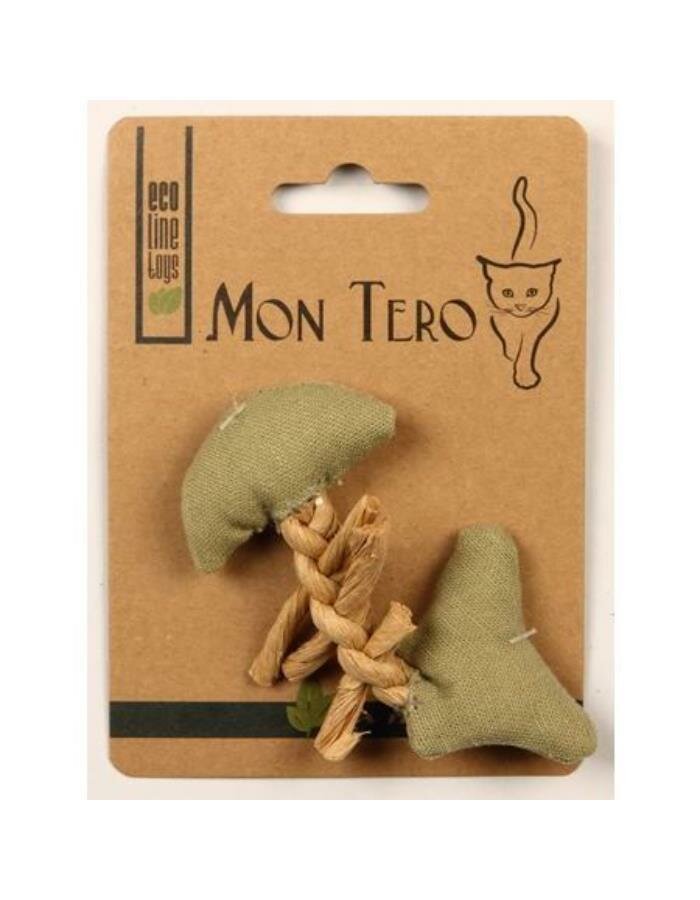 Мон Теро ЭКО игрушка для кошек "Рыбья кость", 11 см, с кошач. мятой, зеленая XHC-2150-O