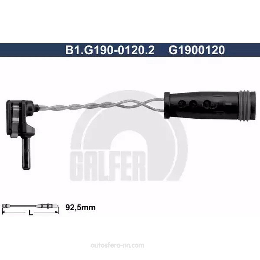 GALFER B1G19001202 Датчик износа торм. колодок пер.[93mm]