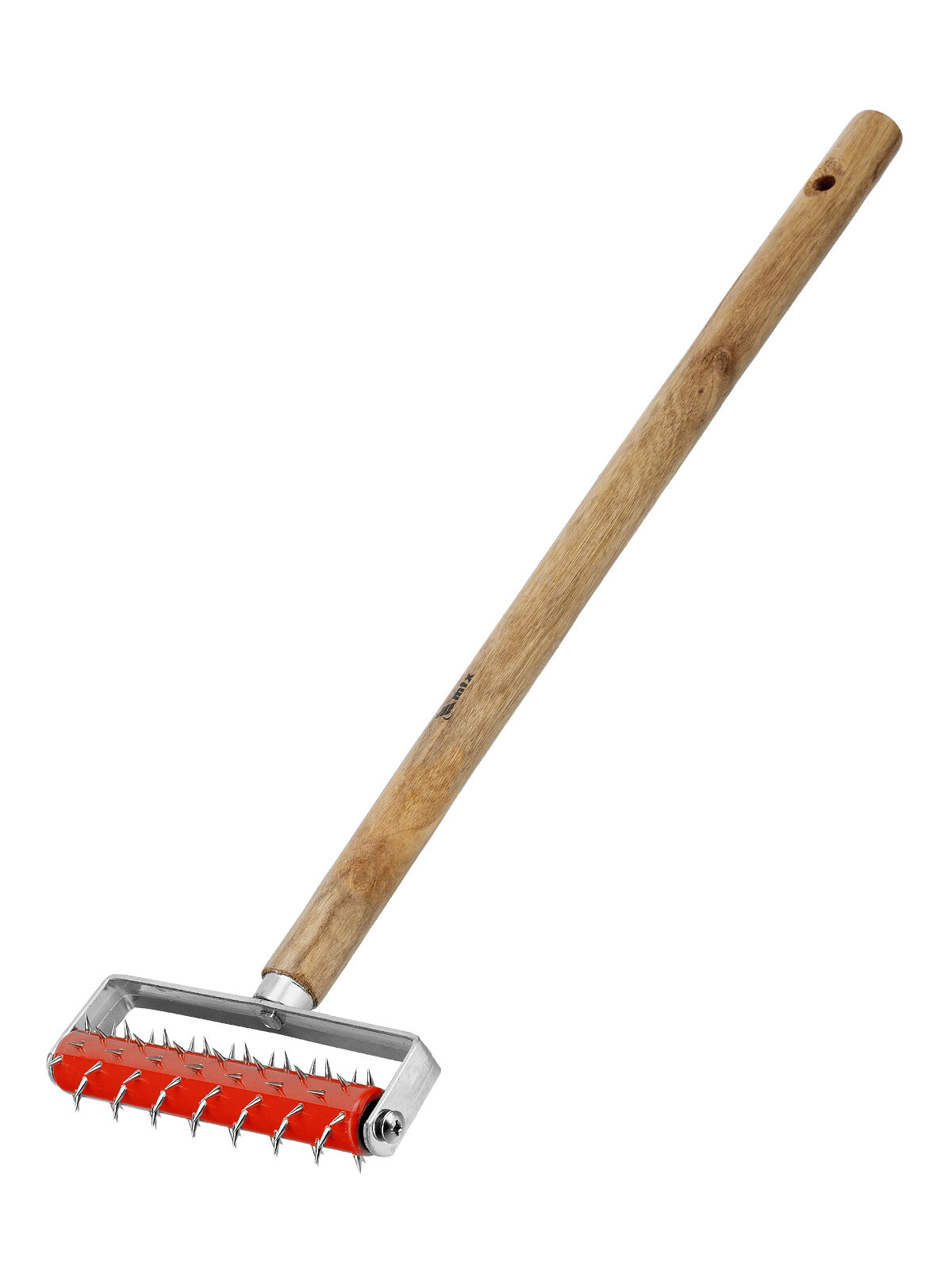 Валик для гипсокартона MTX 150 мм, игольчатый, деревянная ручка 500 мм 87901