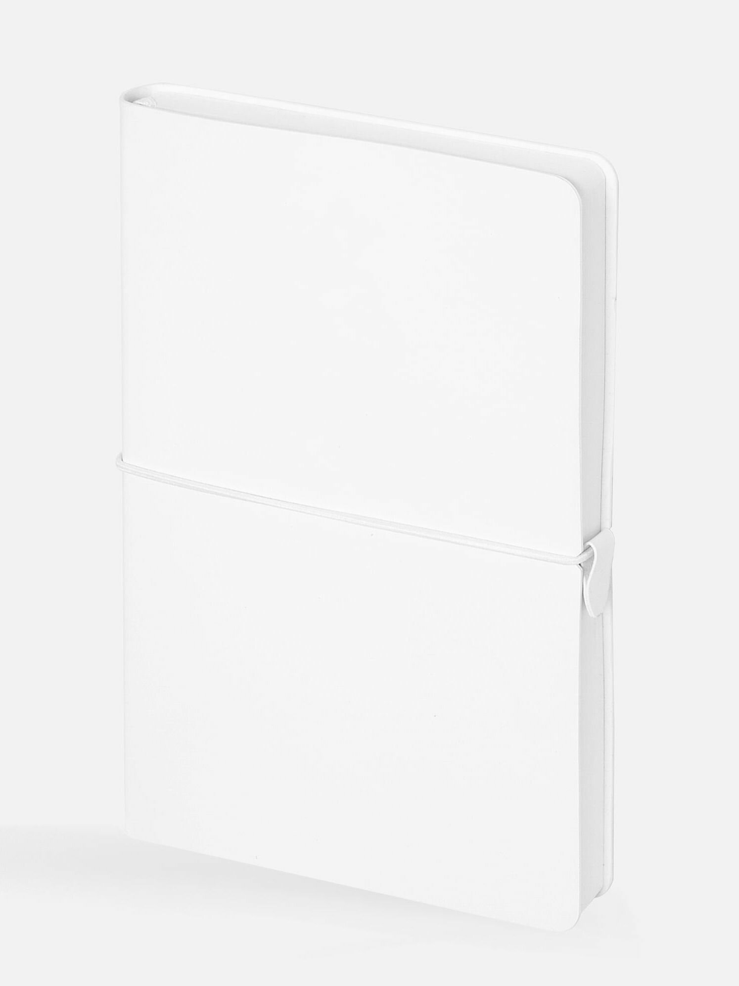 Ежедневник недатированный на резинке, гибкая обложка, Контекст, Waltz, белый А5, планер, подарок