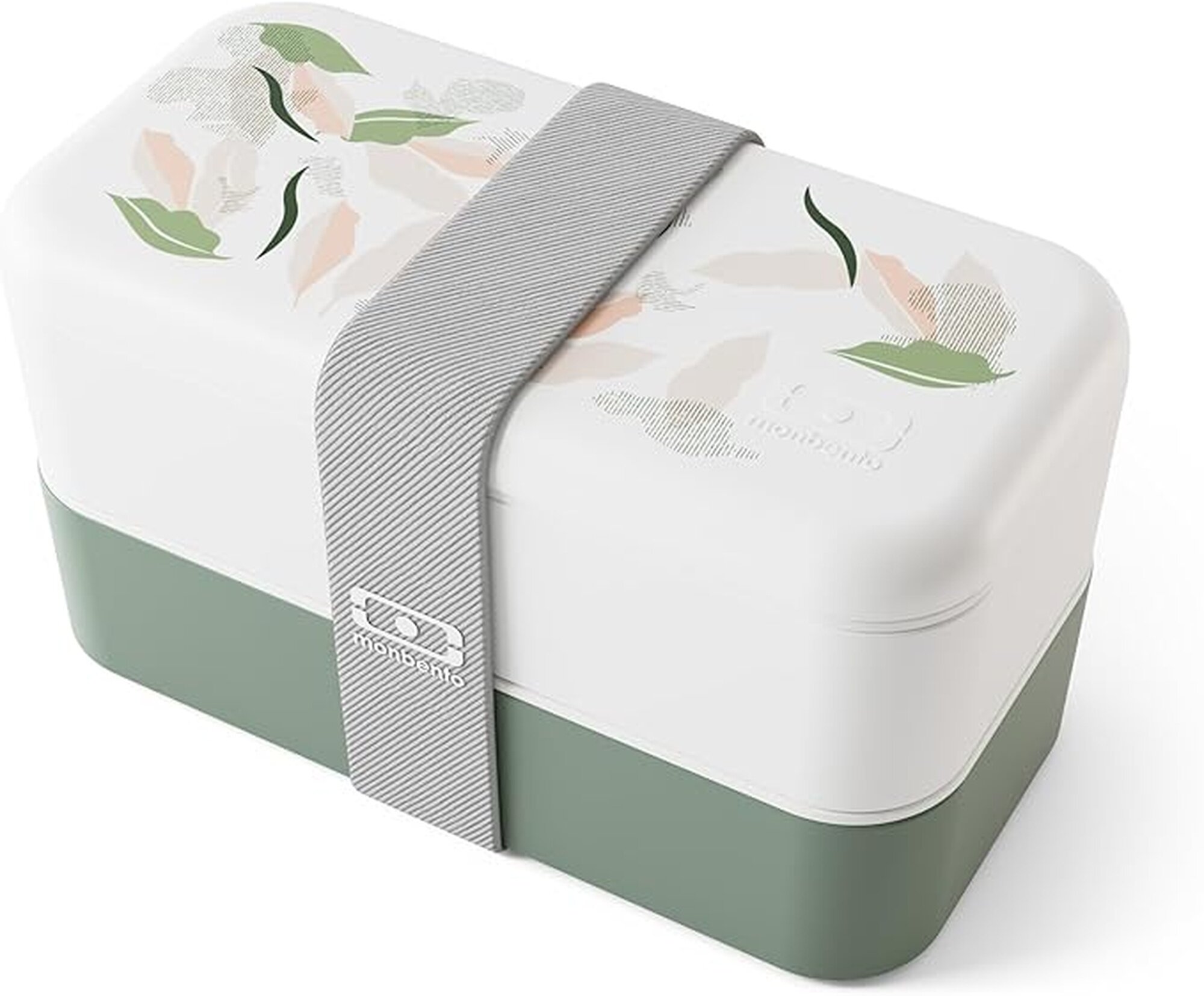 Контейнер для еды с отделениями Monbento Двухуровневый герметичный ланч-бокс Bento box MB Original Natural зеленый