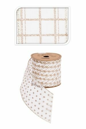 Декоративная лента аэрьен: клетка, текстиль, 270х6 см, Koopman International 747000010-2