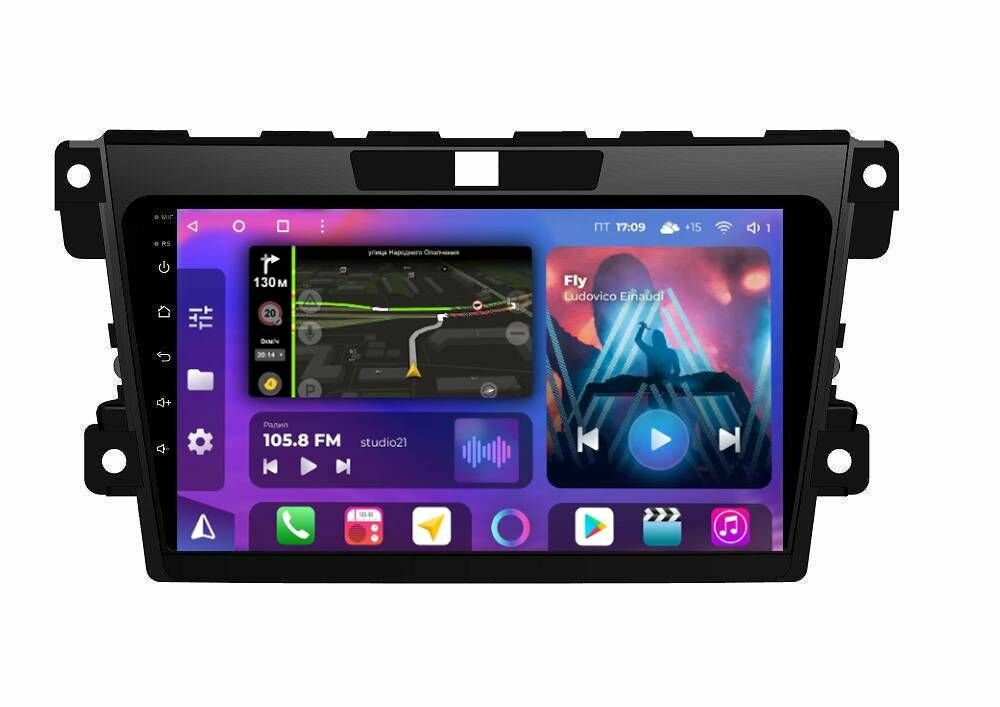 Магнитола Мазда CX-7 FarCar (Mazda CX-7) 2008-2012 на Android 12 - 9 дюймов