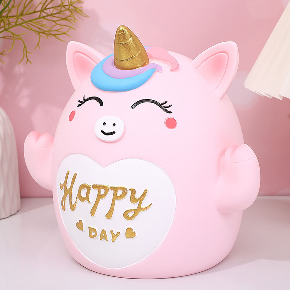 Пигги-Банк В Форме Единорога, Розовый, Пвх, Для Экономии, Размер 19X14.5 См, 1 Шт