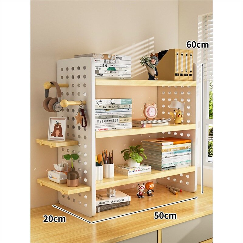 Настольная полка для хранения, органайзер для стола, многоярусная книжная полка, офисный стол, перфорированная панель, полка для размещения