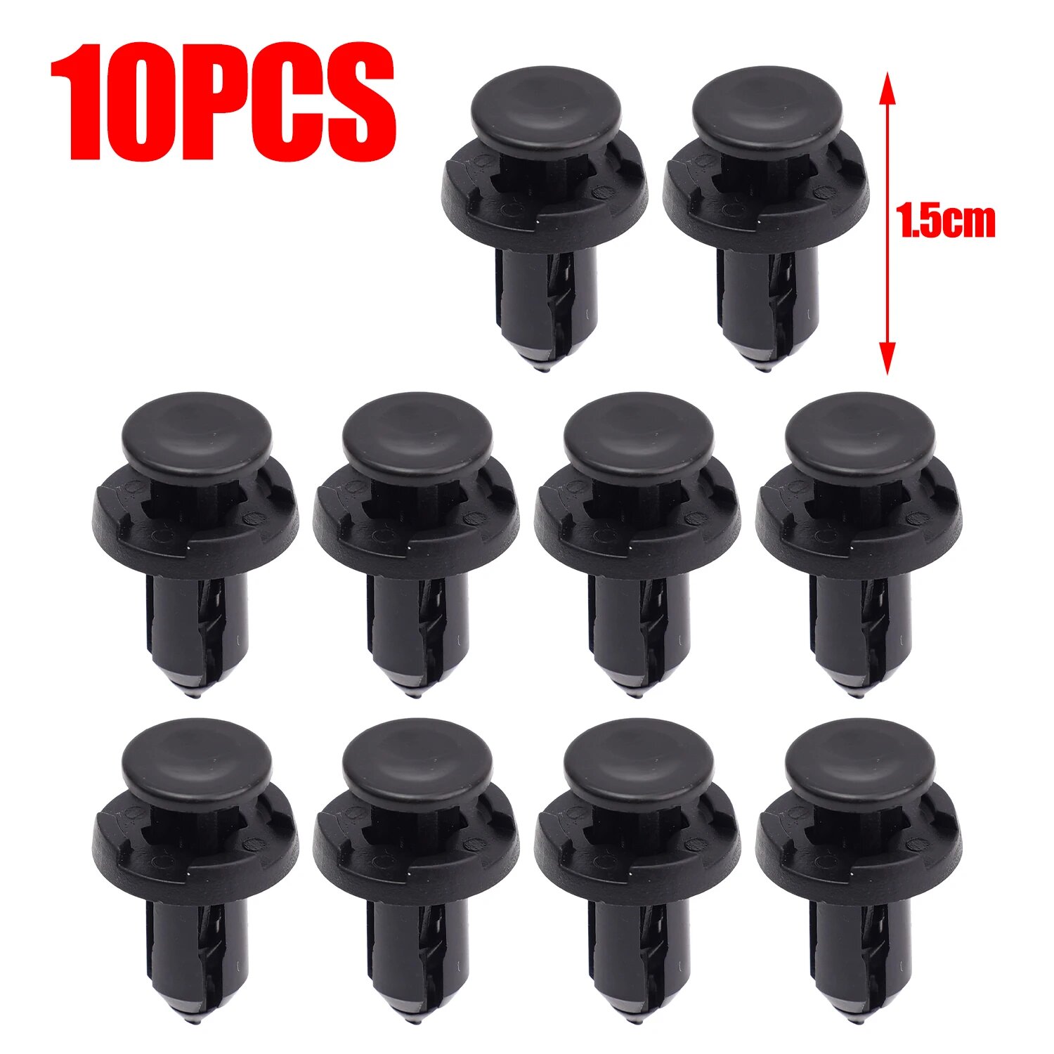 9 мм пластиковые заклепки, автозастежки, винт, автомобильный бампер, крыло, черные заклепки, автомобильные крепежные зажимы для Toyota Focus Kia Nissan Yamaha