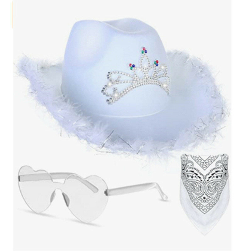 Костюм шляпа ковбой разноцветная с бахромой сшитыми деталями на день рождения белая бахрома сша