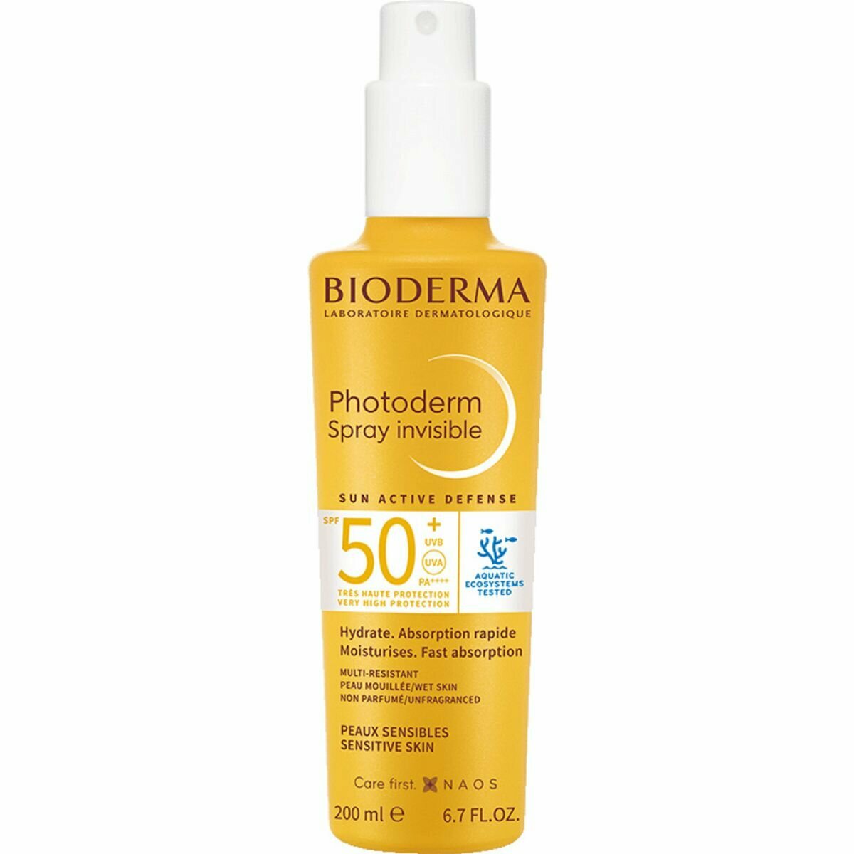 Биодерма фотодерм Солнцезащитный спрей для лица и тела SPF 50+, 200 мл | BIODERMA Photoderm Spray SPF 50+