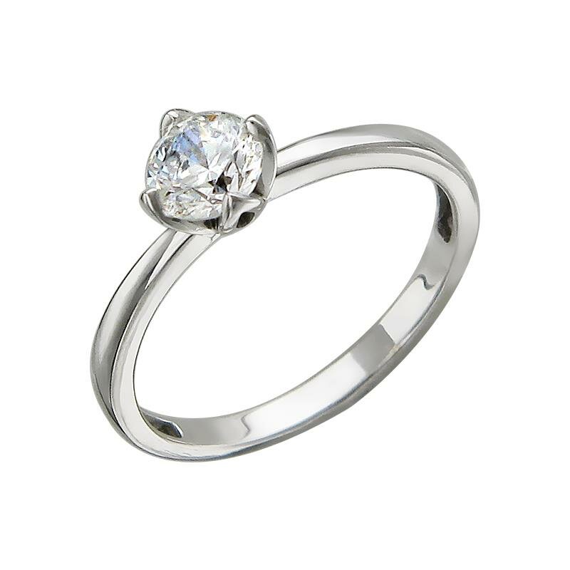 Кольцо, белое золото, 585 проба, бриллиант