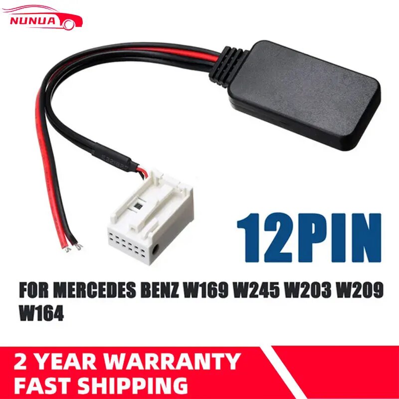 12-контактный 12 В автомобильный беспроводной Bluetooth-совместимый модуль беспроводной радио стерео AUX-IN Aux кабель адаптер для Benz W169 W245 W203 W209