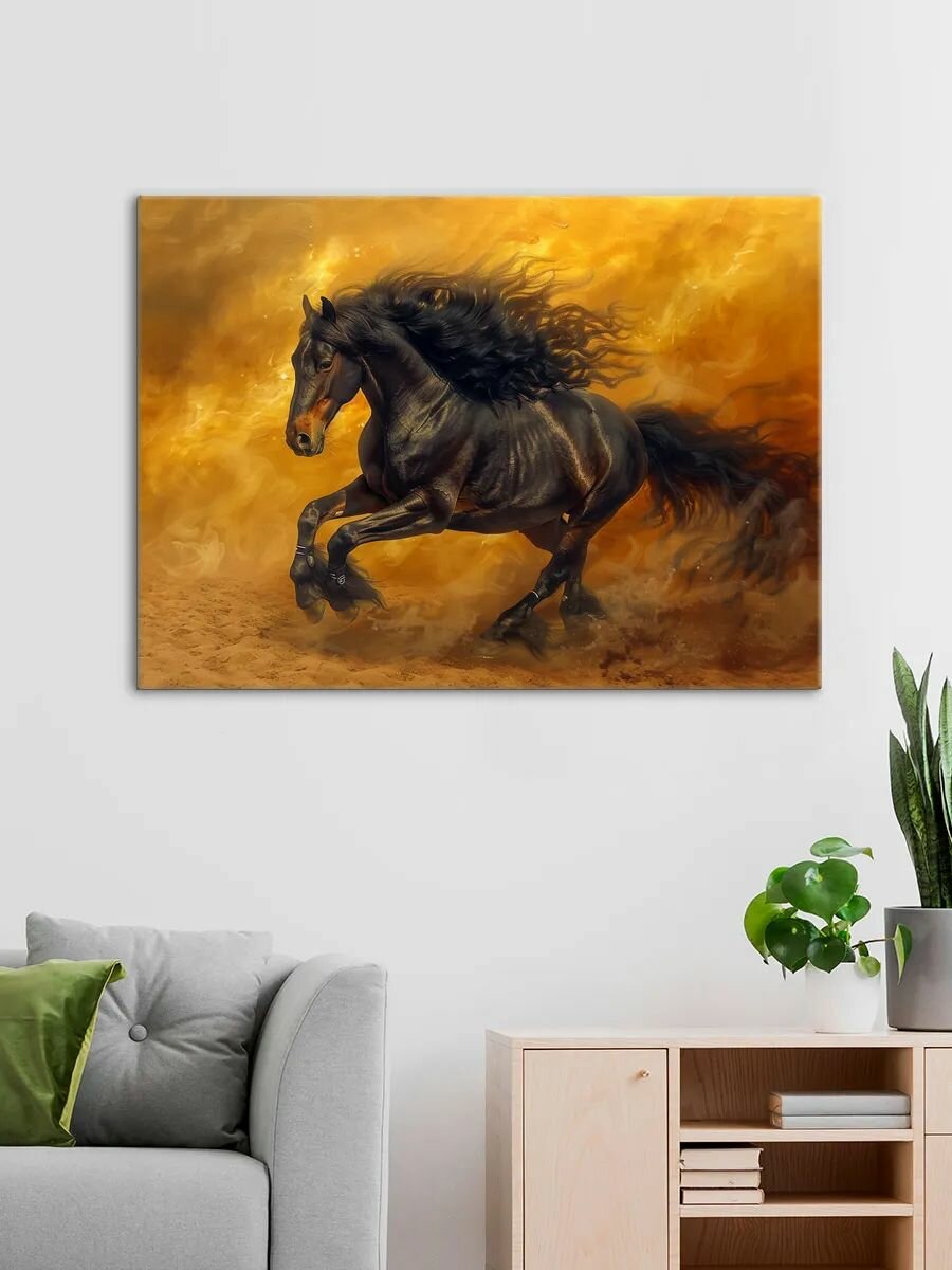 Картина на стену "Лошади", 70х50 см