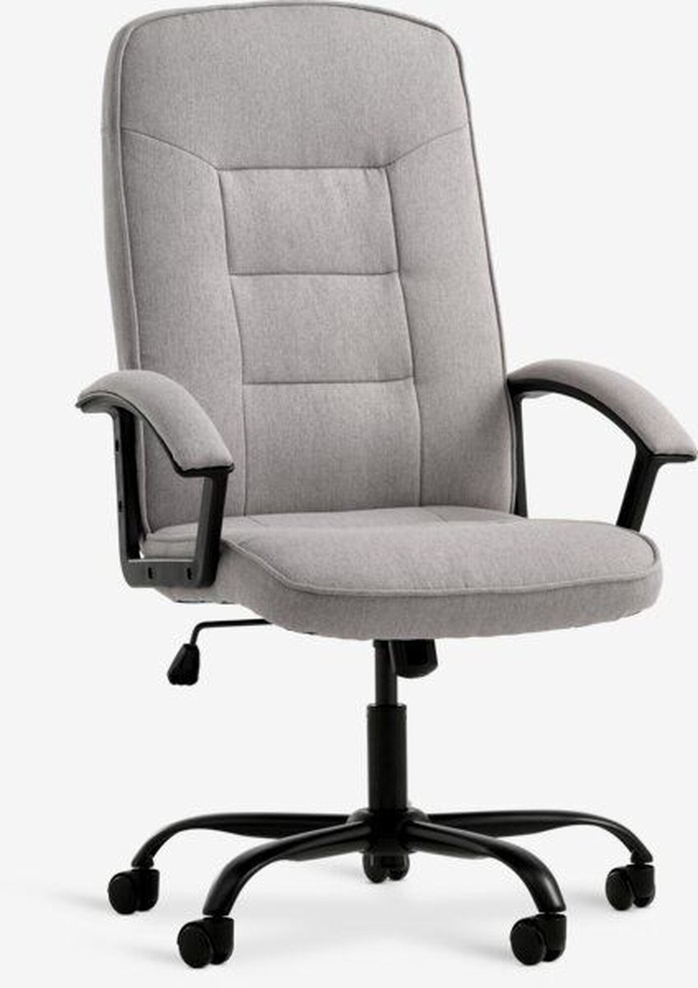 Офисное кресло Jysk SKODSBORG серая ткань/черный Ш 66 см, в113-123 см, г 68 см