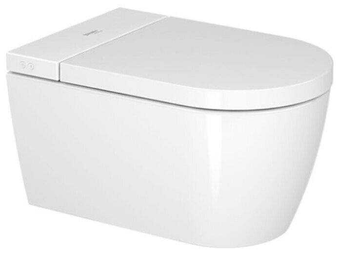 Унитаз-биде Duravit ME by Stark Rimless 2510092000, подвесной, безободковый, с электронным сиденьем 612001012000310, белый
