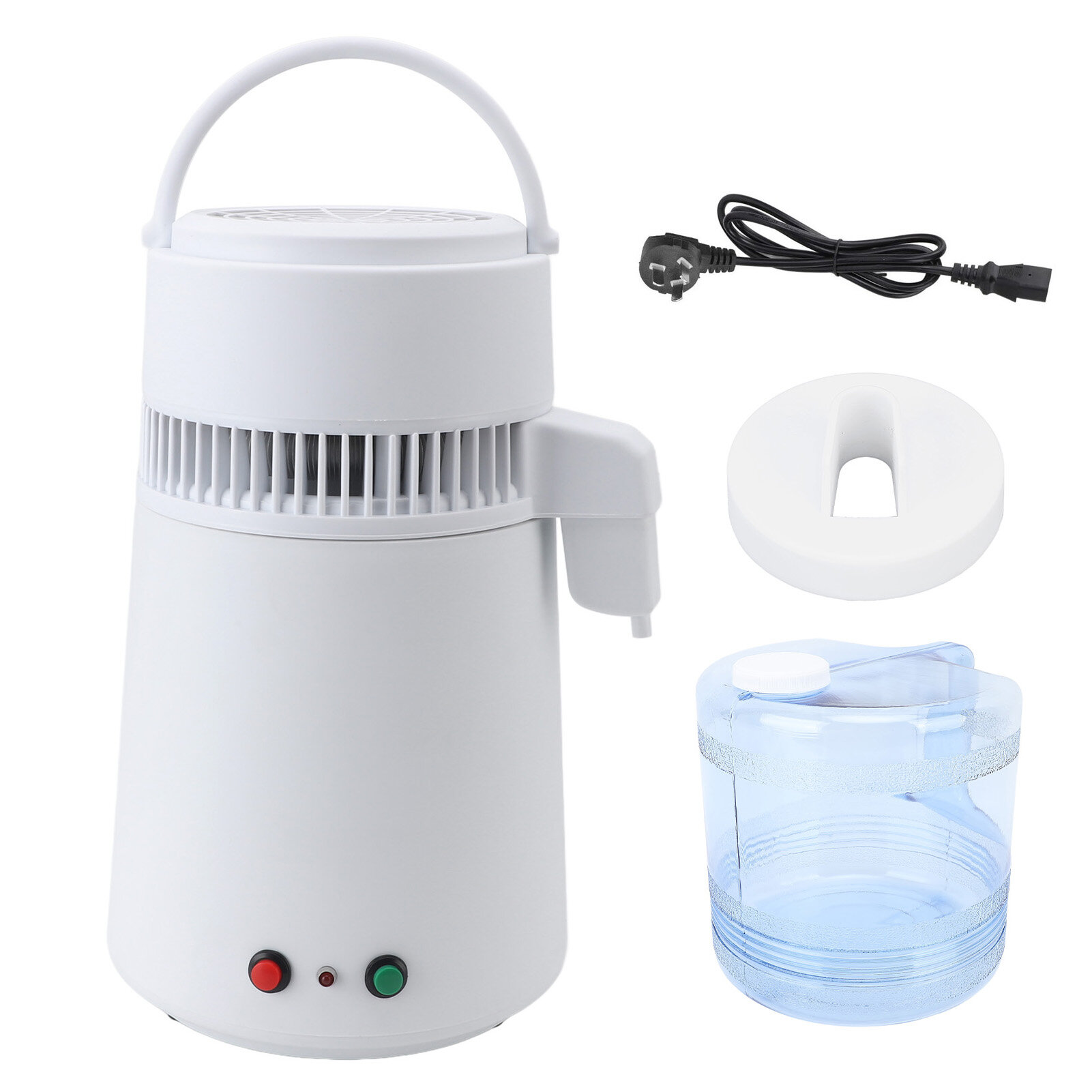 4L Водный дистиллятор 750W Автоматический с двумя кнопками, дистиллятор воды с синим контейнером для