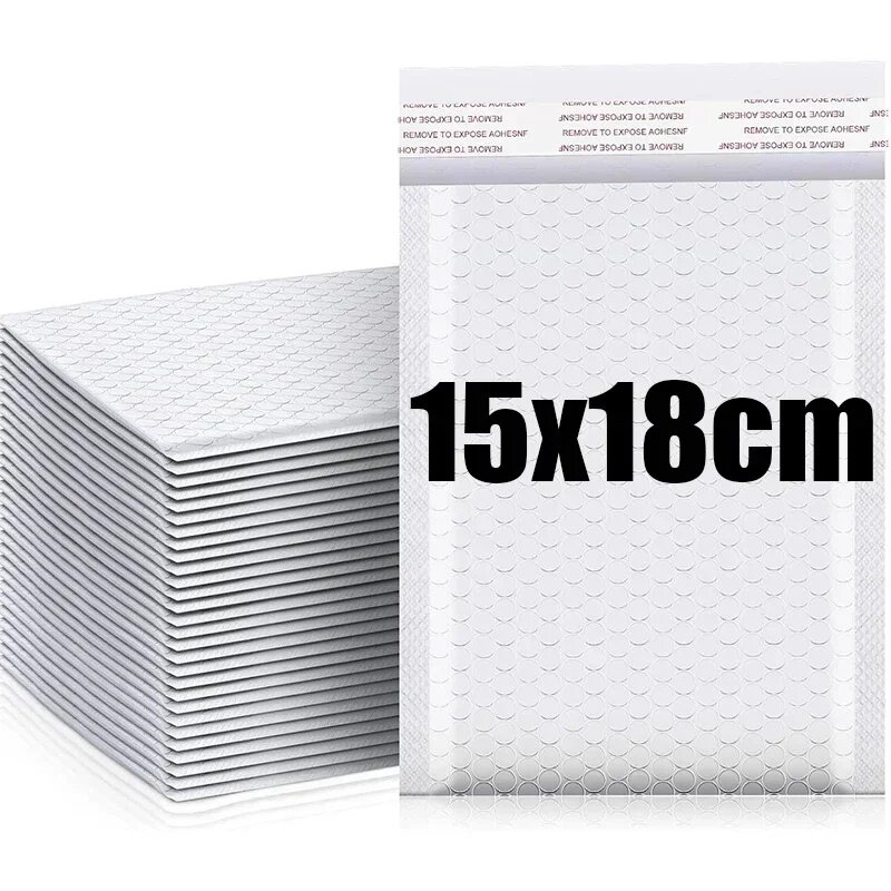 Белые сумки-конверты 15x18 см (10 шт.)
