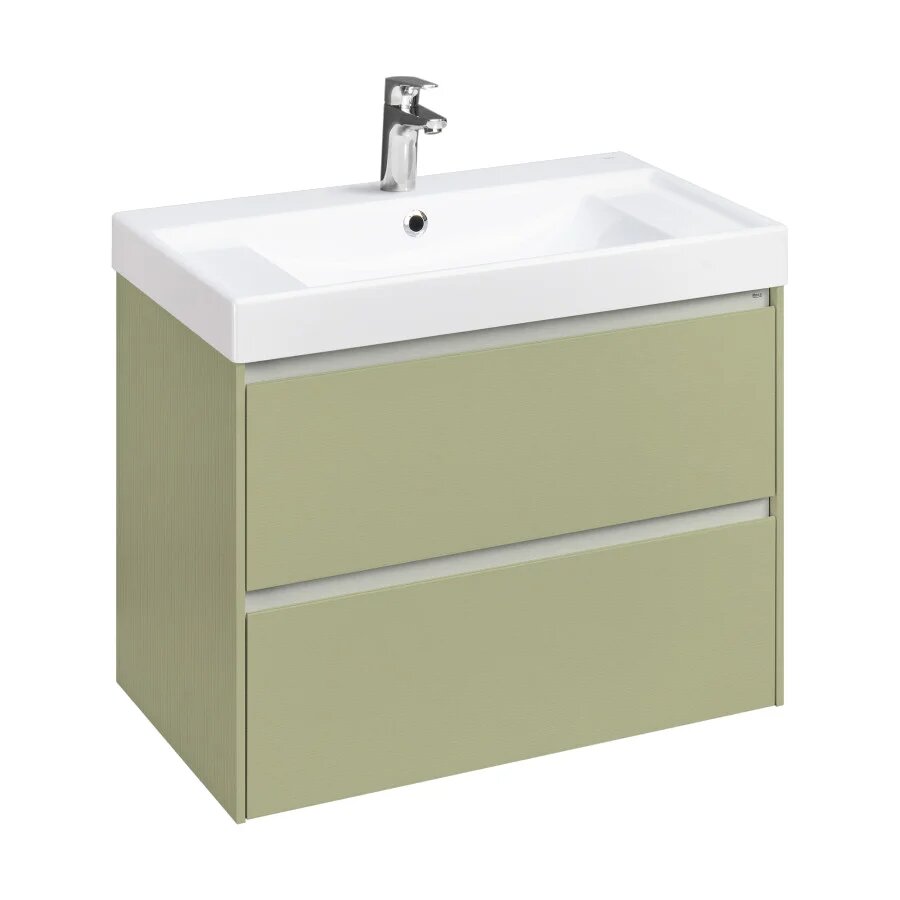Тумба с раковиной Roca Ona Olive 80 оливковая матовая, раковина ZRU9307562