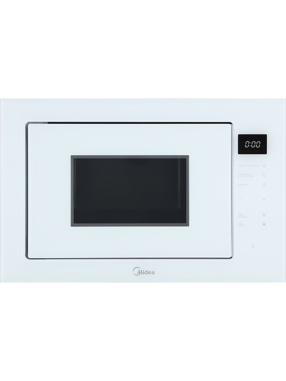 Встраиваемая микроволновая печь Midea MI10257GW, 25 л, 900 Вт, 4 режима, гриль