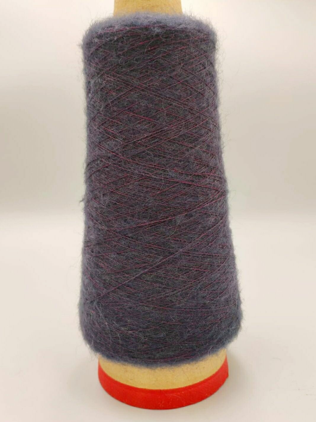 Пряжа кидмохер Кидмерино (100г /1300м) цвет 6043 серый с фиолетовым подтоном С4Ж