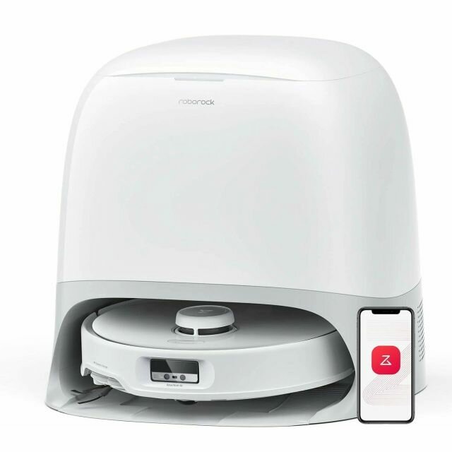 Робот-пылесос Roborock Qrevo Curv 2 Pro, 25000 Pa, Reactive AI Obstacle Recognition, белый
