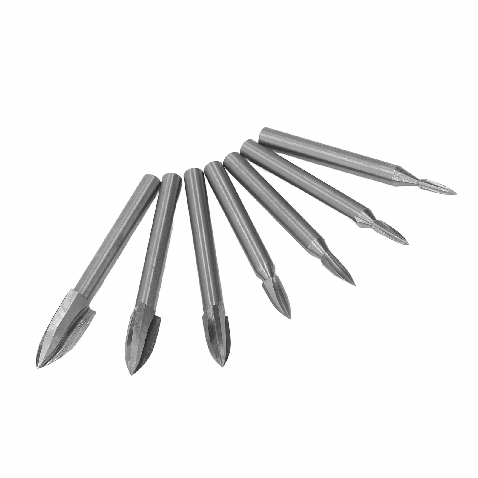 7шт гравировальное сверло с хвостовиком 6 мм, инструмент для резьбы по высокоскоростной стали для деревообработки