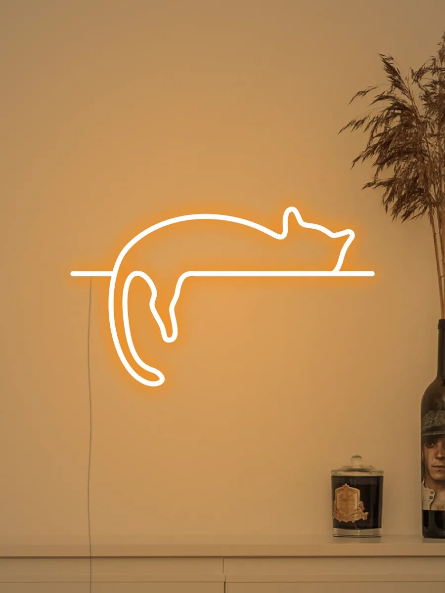 "Кот" неоновая лампа, светильник