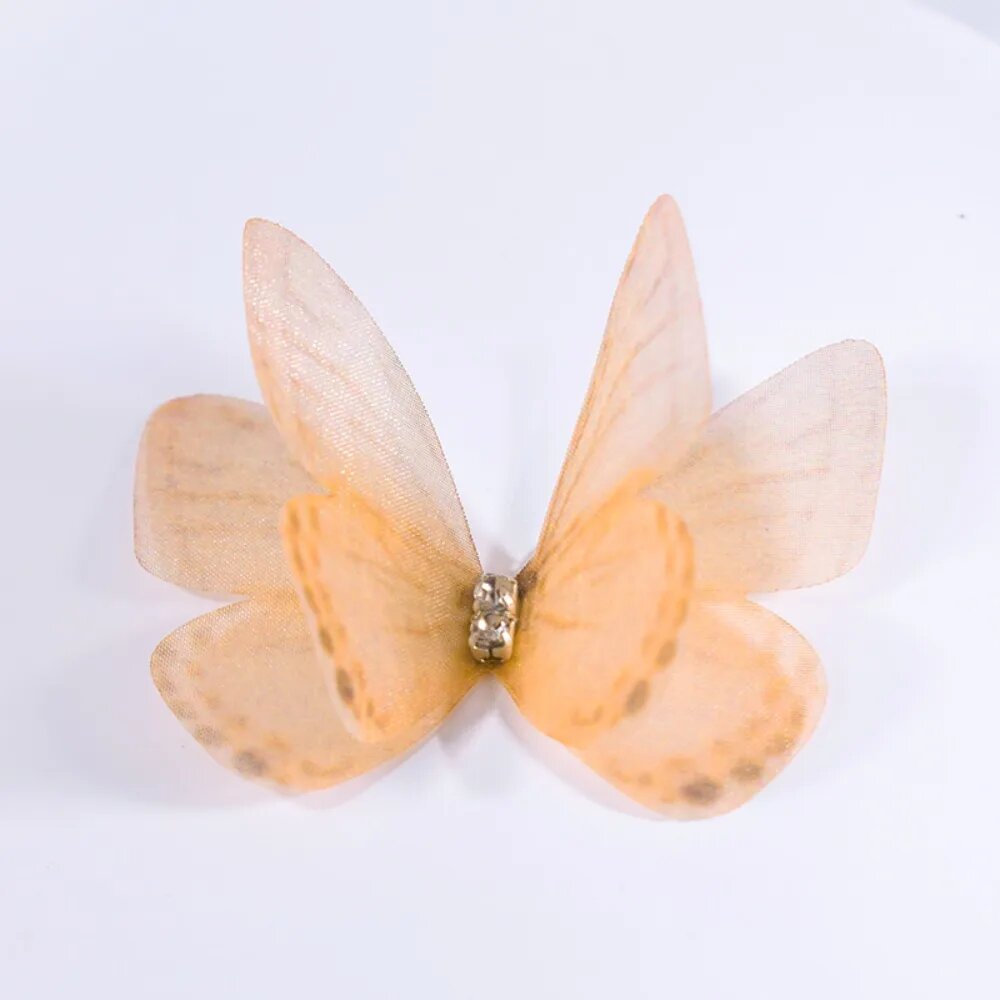 Аппликации-бабочки из органзы 50 шт 05