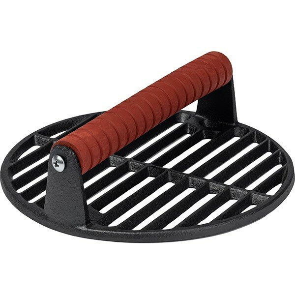 Пресс для гриля «Эмбер Каст», чугун, дерево, 19,5 см, черный, древесный (Prohotel)