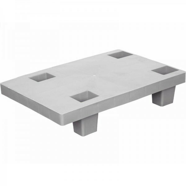 Паллет, пластик, 60✕40✕13 см, серый (Бренд Tara, страна Россия)