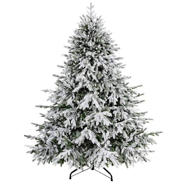 Искусственная елка Раскидистая Премиум заснеженная 130 см, литая 100%, Царь Елка, РДП/ЗСНЖ-130