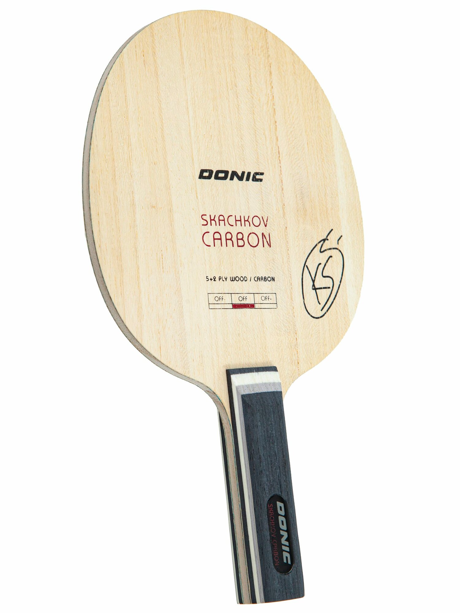 Основание для ракетки настольного тенниса DONIC Skachkov Carbon, ручка ST